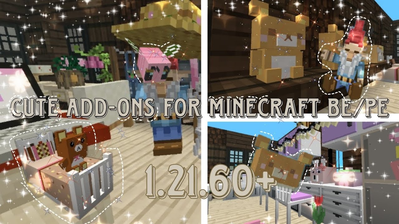 3 Cute add-ons for Minecraft Bedrock/Pocket Edition ️🎀!! - YouTube