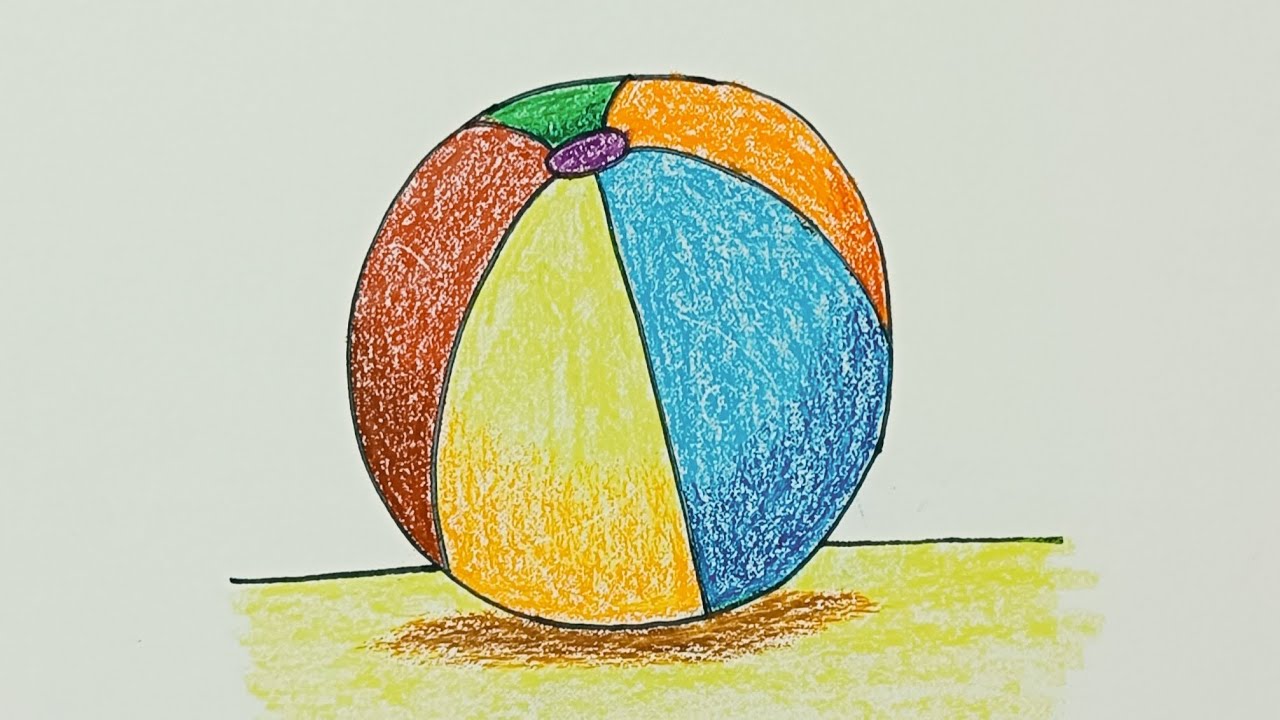 How To Draw A Ball Drawing || Easy Ball Drawing || Ball Drawing Step By ...