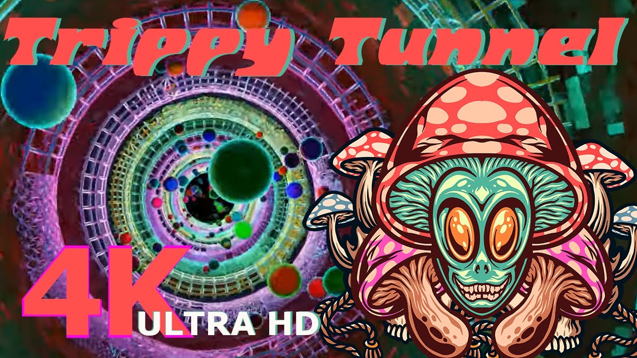Psychedelic Tunnel | 1 Hour 4K Trippy Videos | Optical illusion | #psychedelic #art #trippy # ...