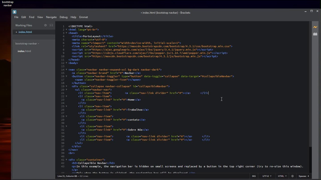 Bootstrap 4 - Navbar estilo hamburguer - YouTube