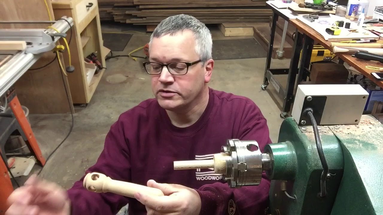 Wood turning a spinning top - YouTube