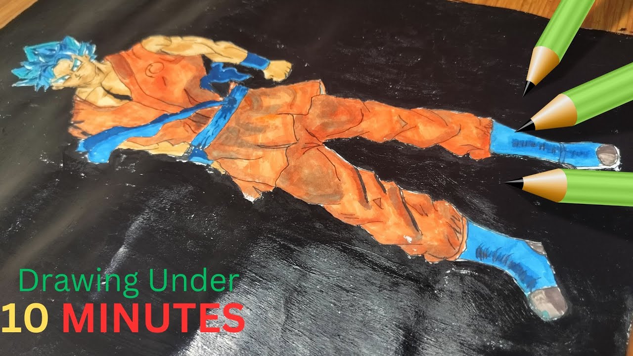 HOW TO DRAW SUPER SAIYAN BLUE GOKU. Drawing Goku SSJ Blue. - YouTube
