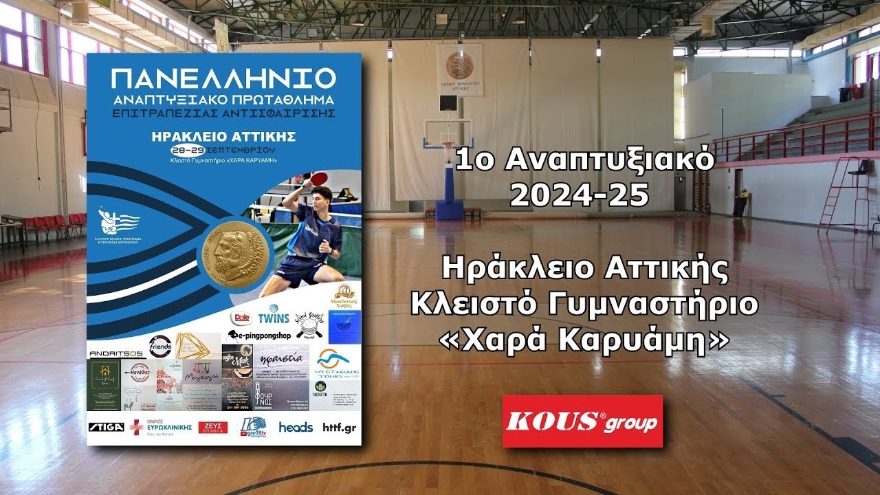 2024-25 Αναπτυξιακό Τουρνουά Νέου Ηρακλείου Live! 29/09/2024, 16:00 ...