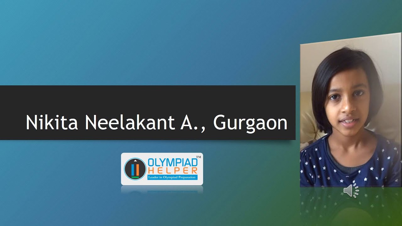 Nikita Neelakant speaks about Olympiad Helper - YouTube