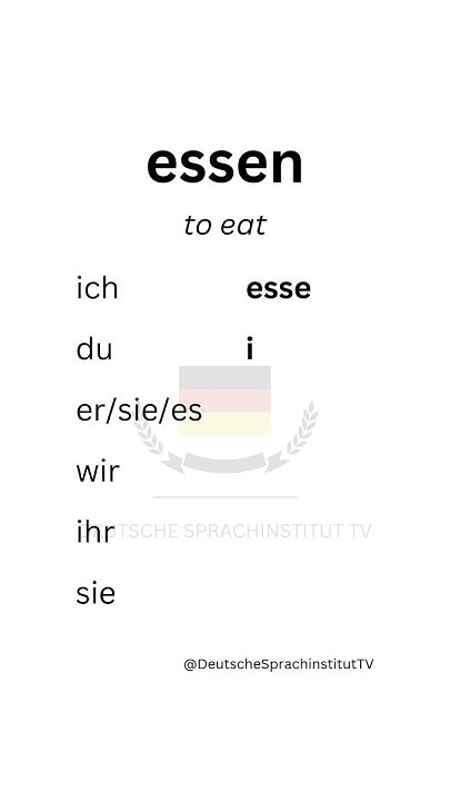 ESSEN Conjugation (Present) | German Verbs (Learn German Fast!) # ...