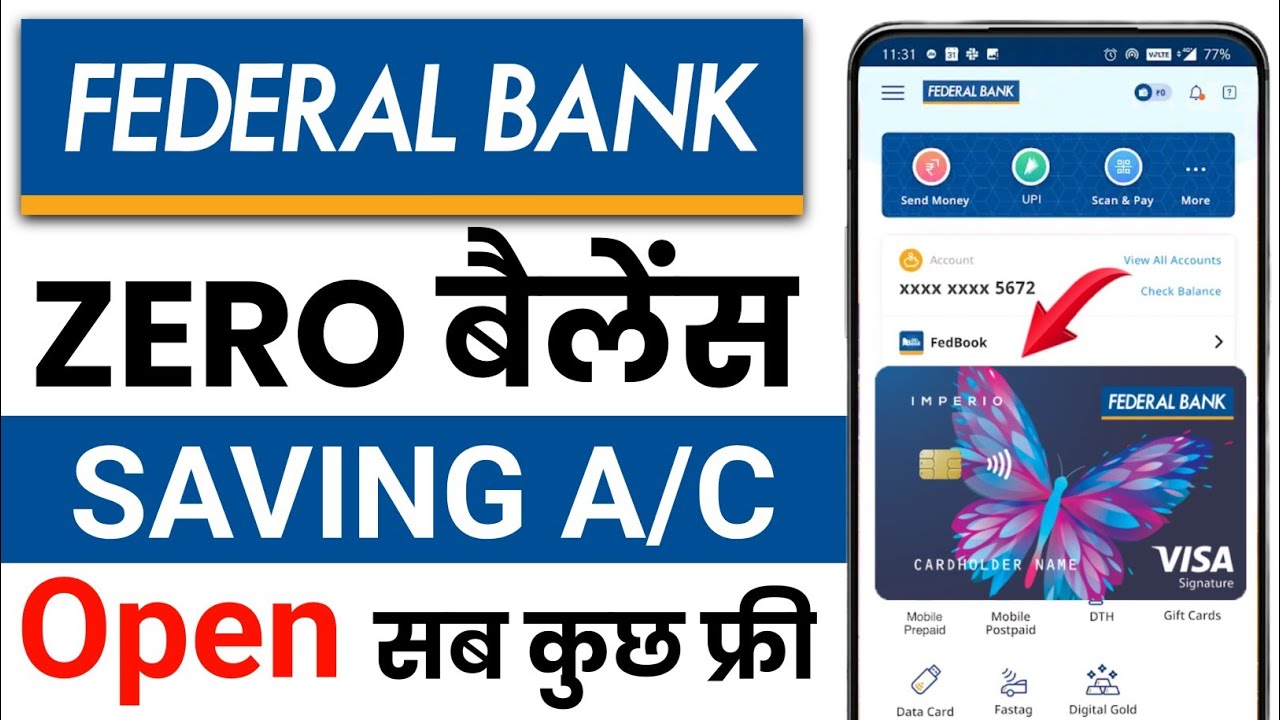 Federal Bank Zero Balance Account Opening Online 2024 | Federal Bank ...
