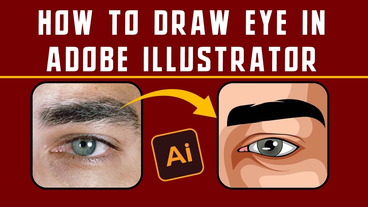 How To Draw Eye In Adobe Illustrator | Vector Eye | Zamart - YouTube