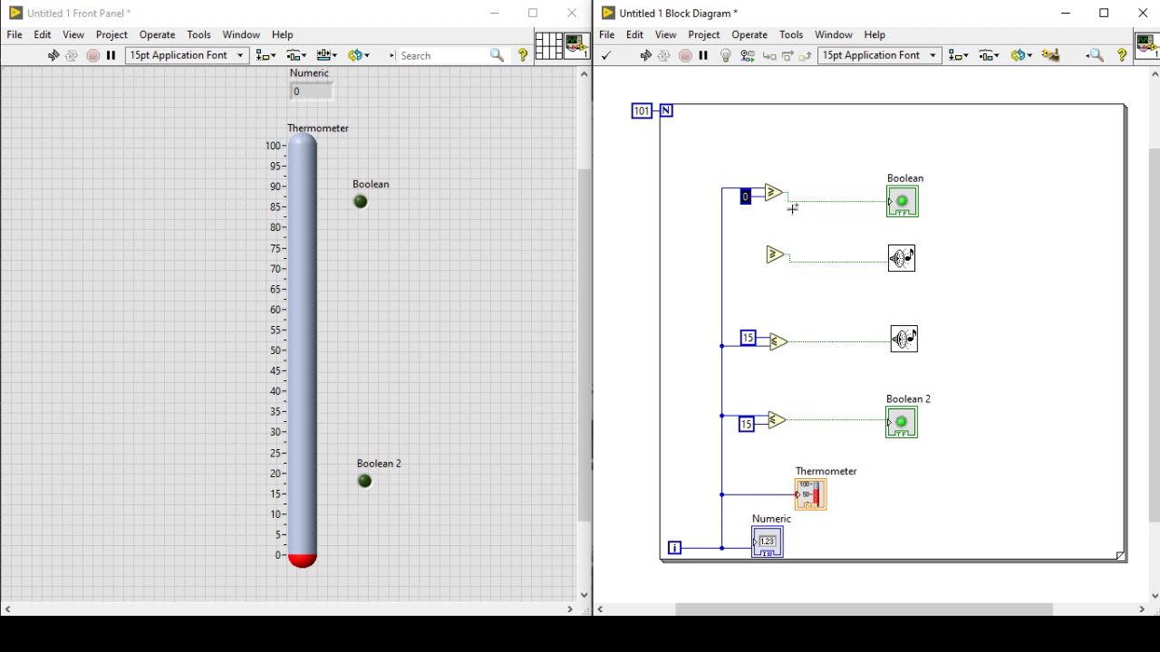 Using A For Loop To Make A Temperature Simulation In Labview Youtube