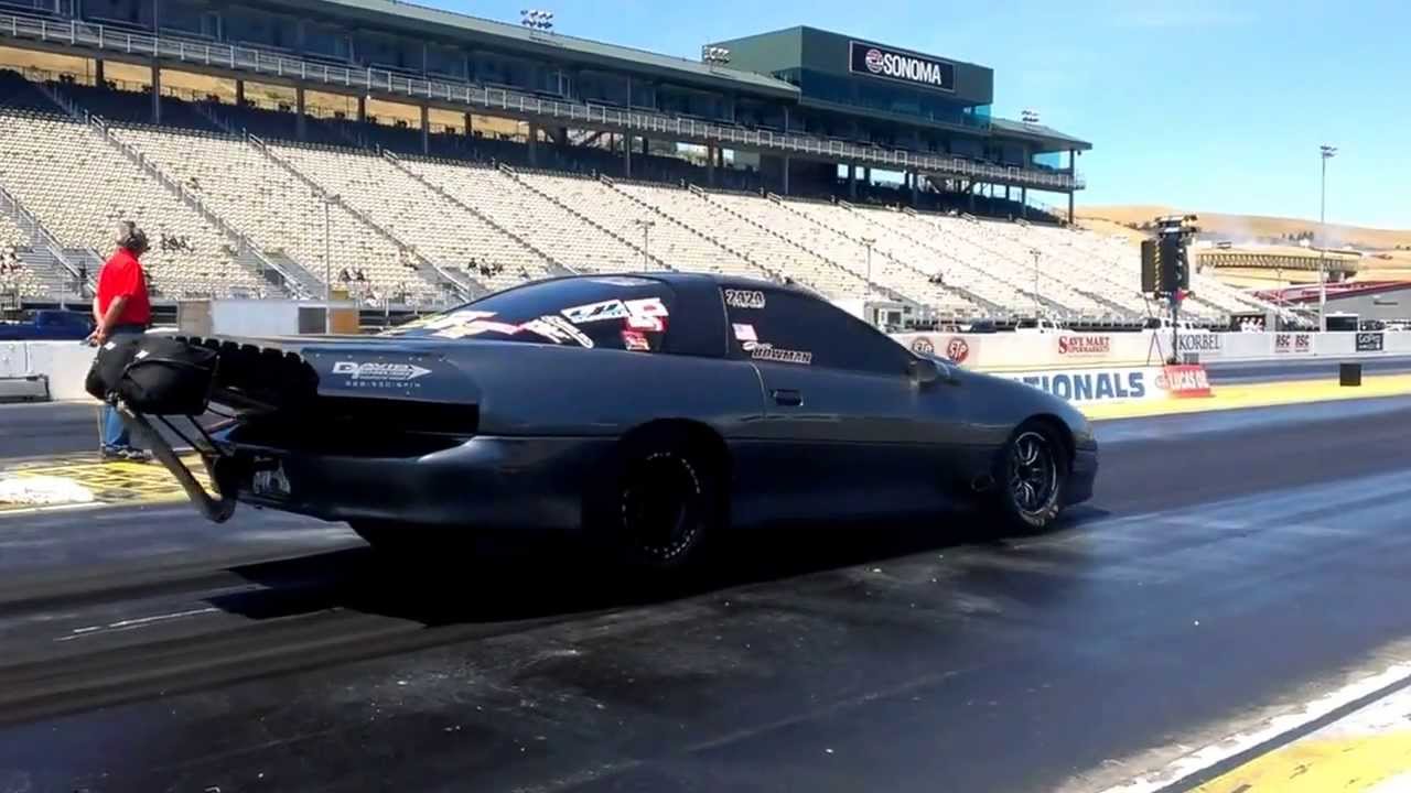 Dave Bowman testing his twin turbo drag radial 2002 camaro@ infineon ...