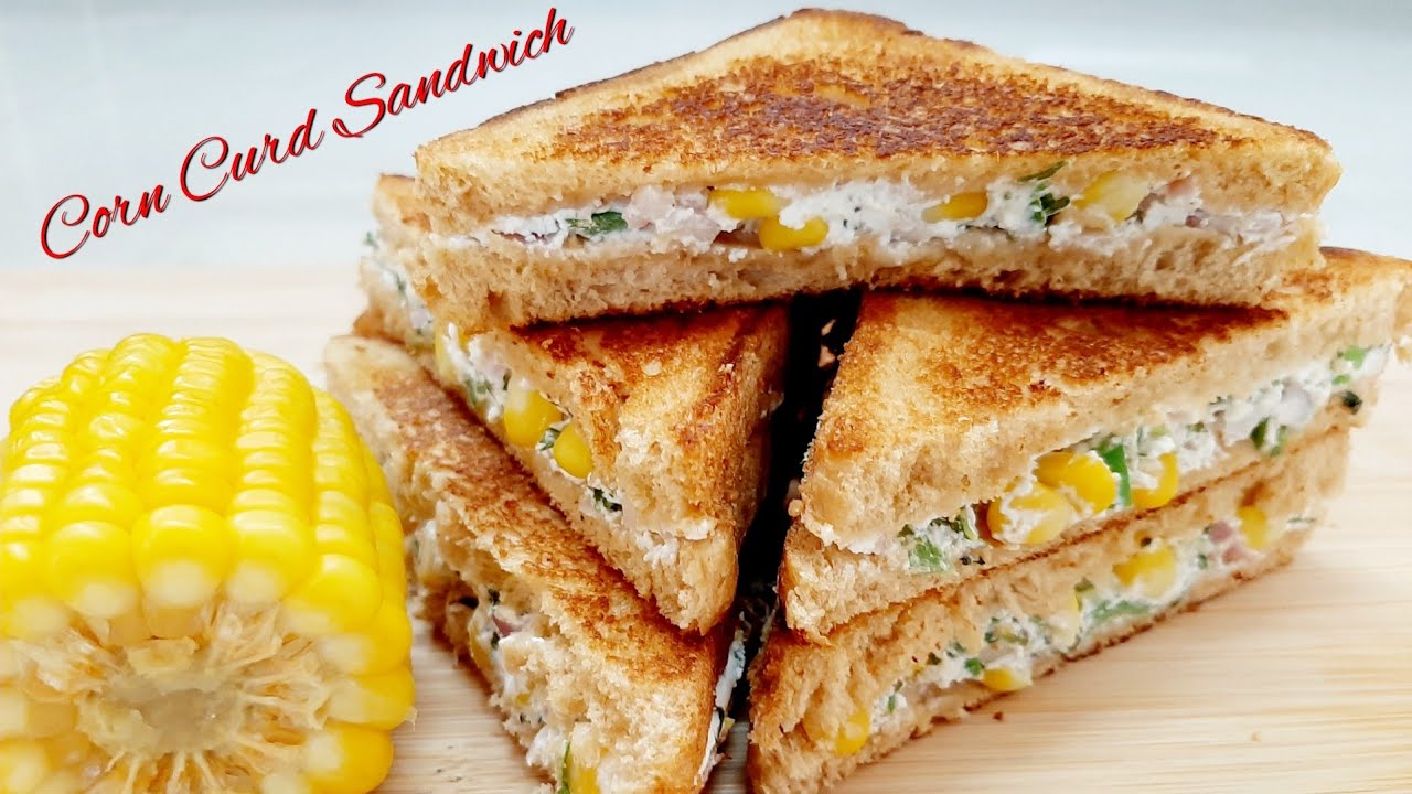 Corn Curd Sandwich recipe. Corn Sandwich recipe.Instant Healthy Corn ...