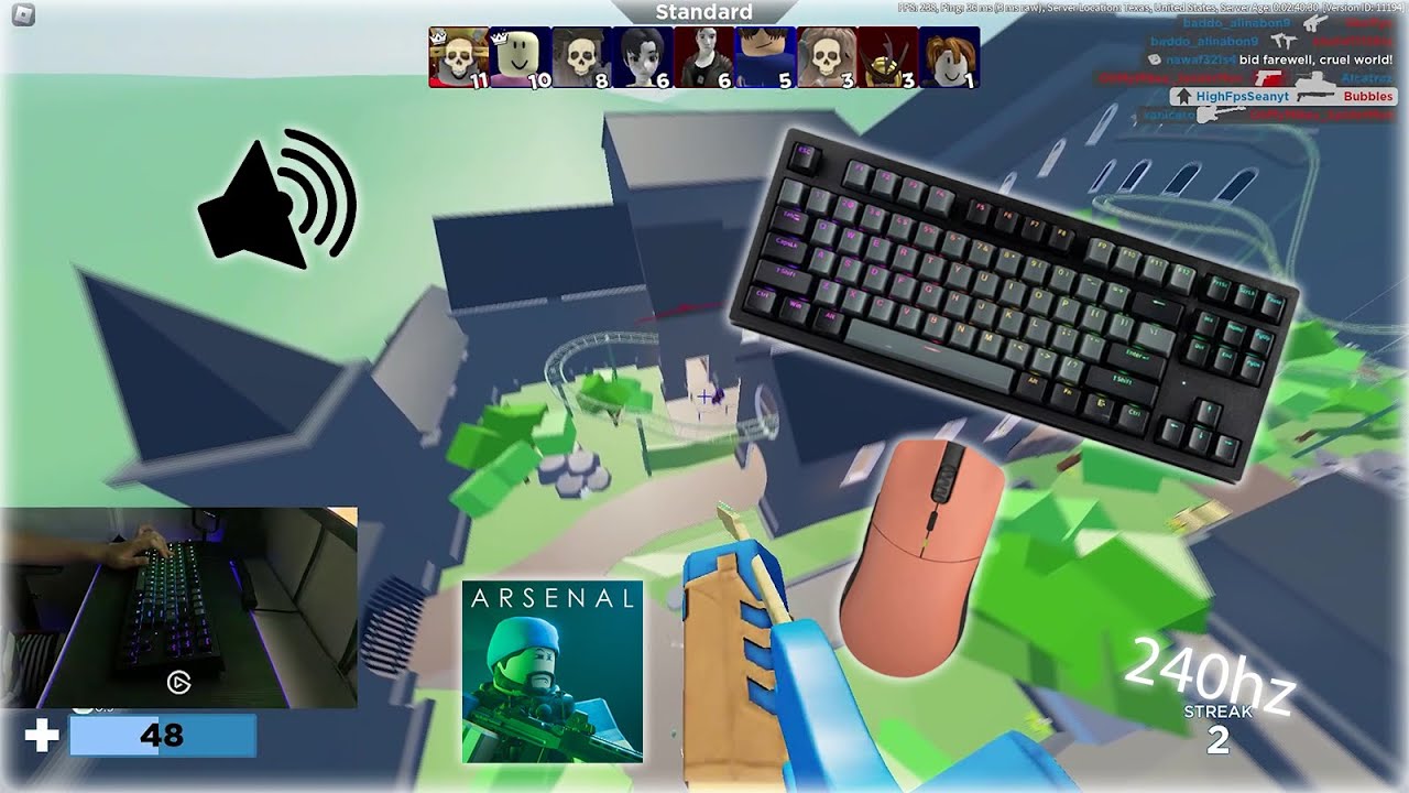 Tecware Phantom+ Elite ASMR 🤩 Roblox Arsenal Gameplay Keyboard Sounds 🎧 ...