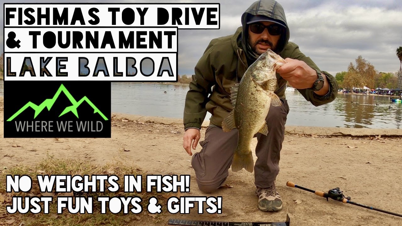 FISHMAS Toy Drive & Fishing Tournament - Lake Balboa 2022 - YouTube