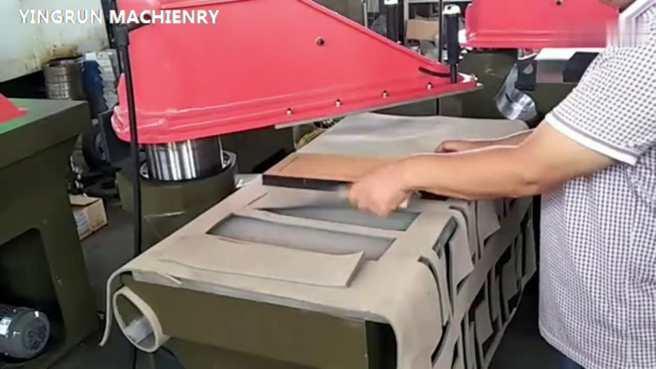 992 Model Swing Arm Press ATOM Die Cutting Machine Leather Fabric ...