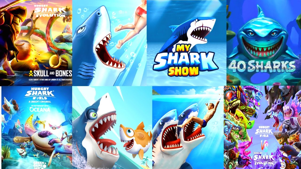 ALL SHARK GAME THROUGH THE NEW YEARS (2024) All Sharks - Hungry Shark ...