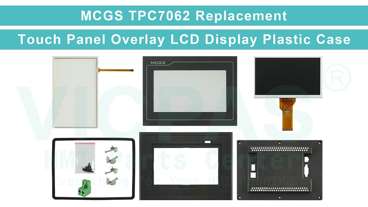 TPC7062 MCGS Touch Screen Monitor Front Overlay LCD Display Panel ...