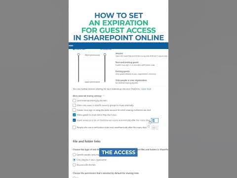 How to set an expiration for guest access in SharePoint Online - YouTube