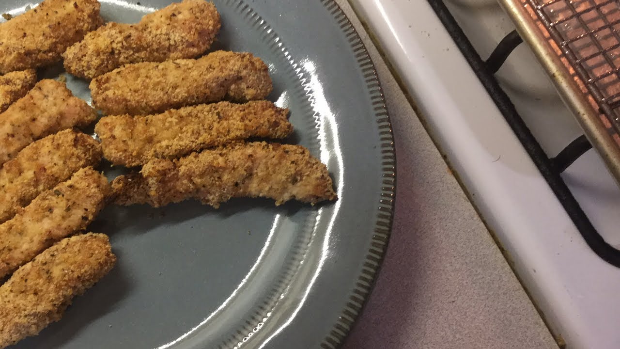 Oven Fried Pork Chop Fingers - YouTube