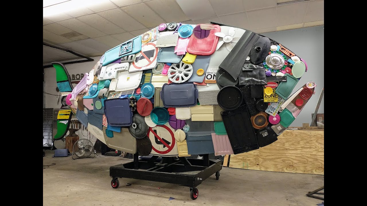 Creating Flotsam the Recycled Fish Sculpture - YouTube