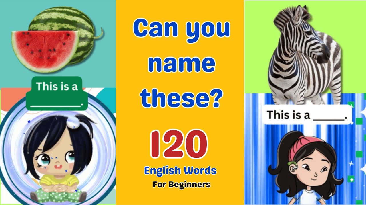 Can You Name These? 120 English Vocabulary Words for Beginners - YouTube