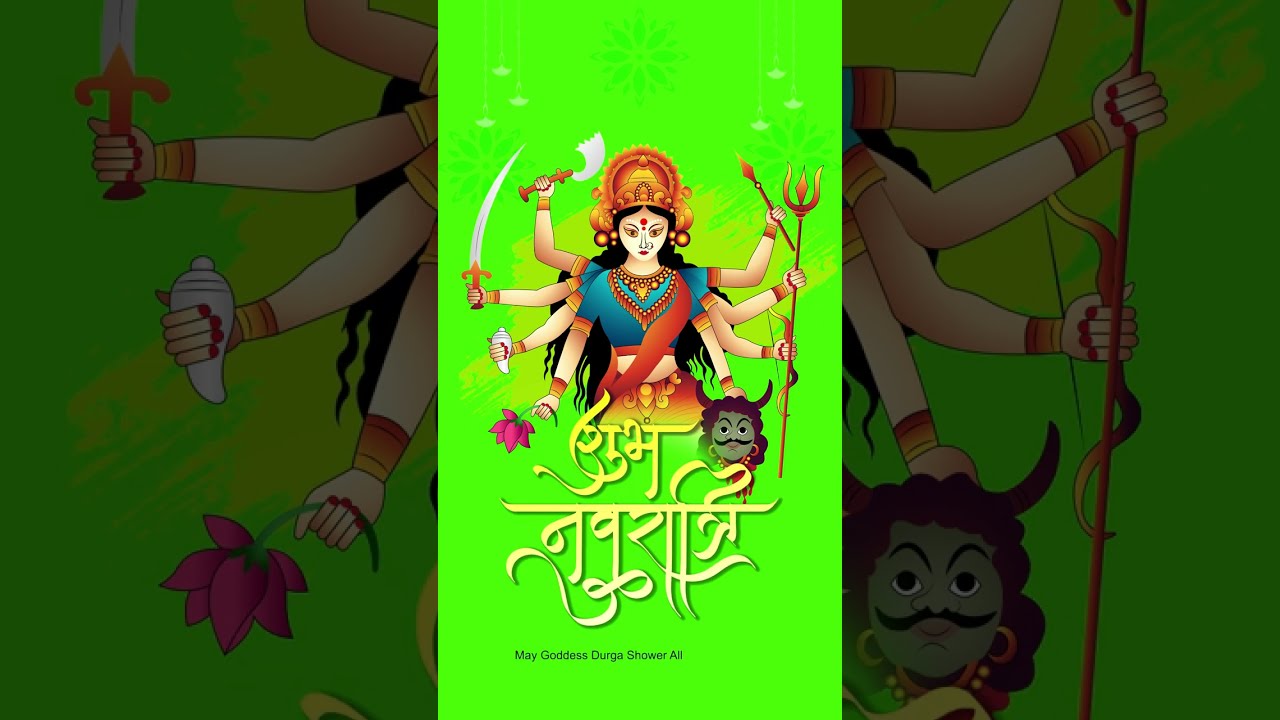 Happy Durga Puja, Navratri Green Screen Motion Graphics, No Copyright ...
