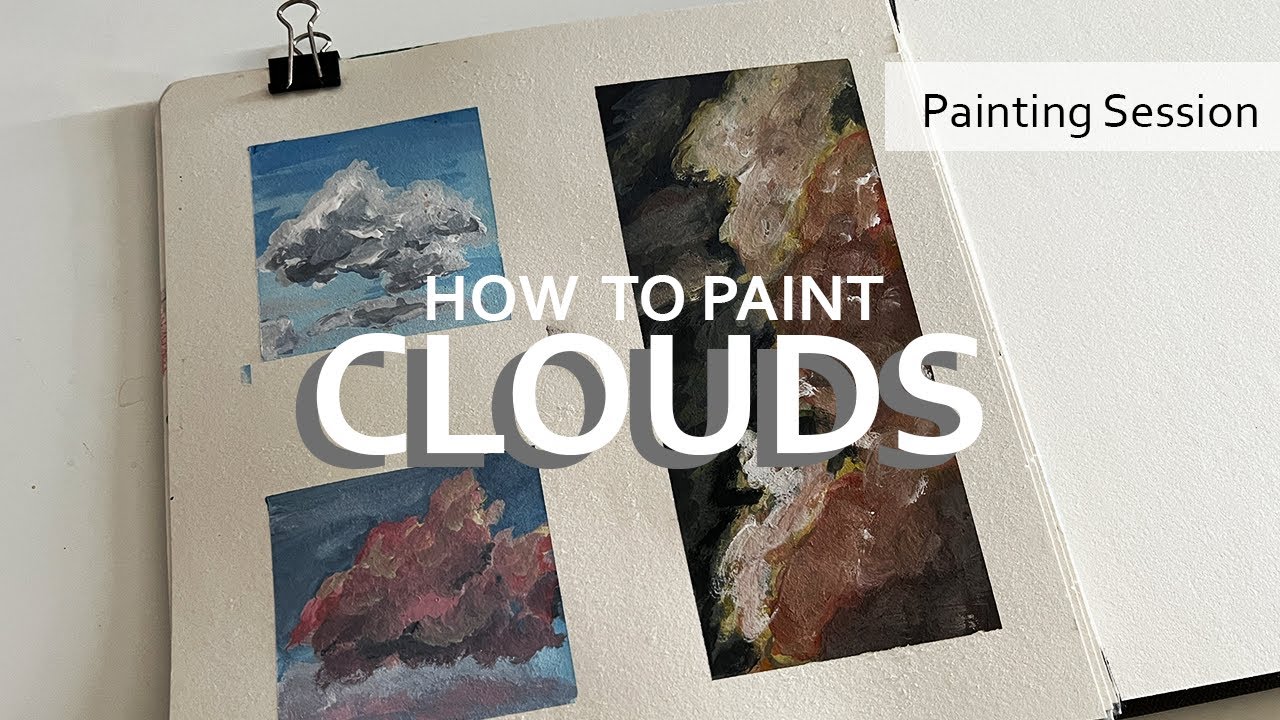 Paint with Me: Gouache Clouds | Art Tutorial & Practice Session - YouTube