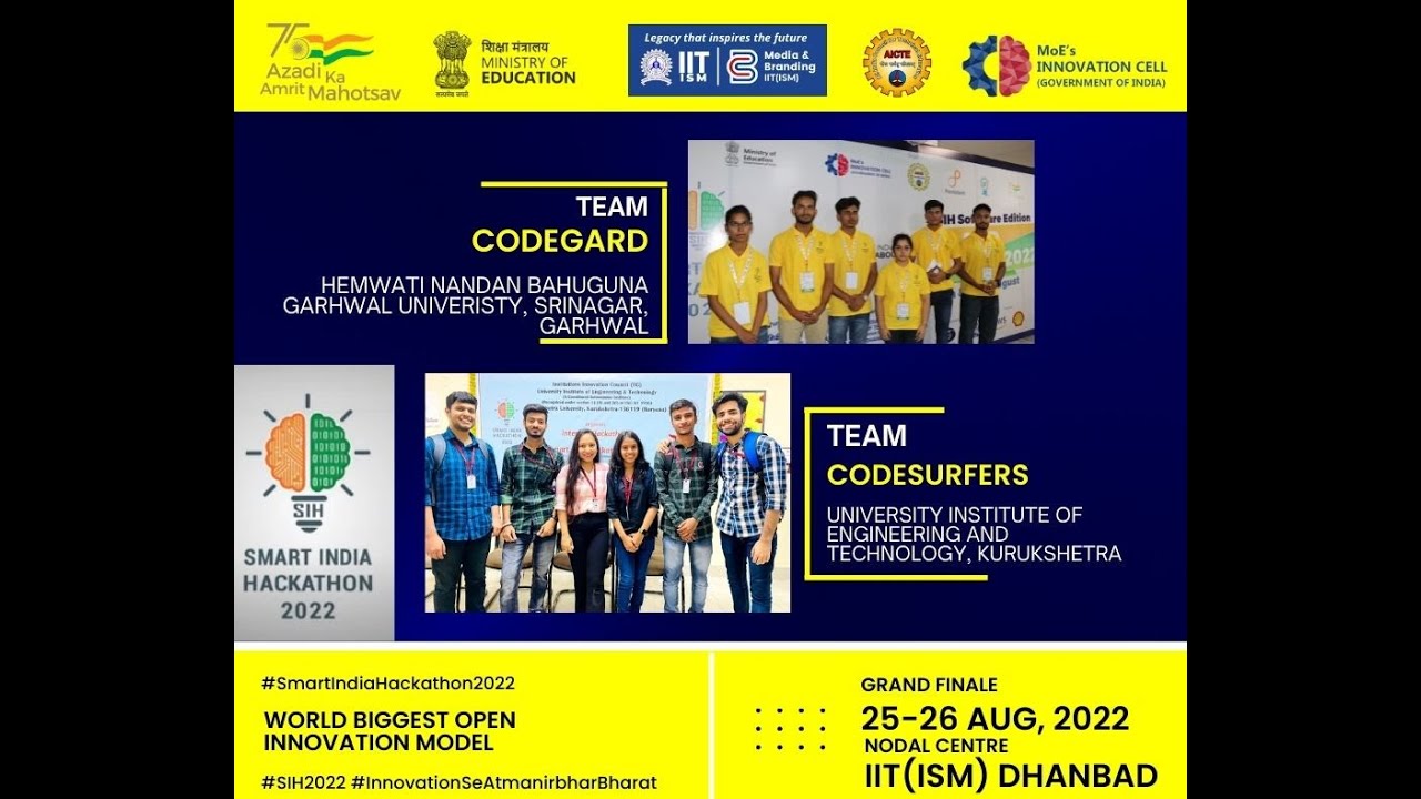 Interaction with participants of SIH 2022 on their problem statements ...