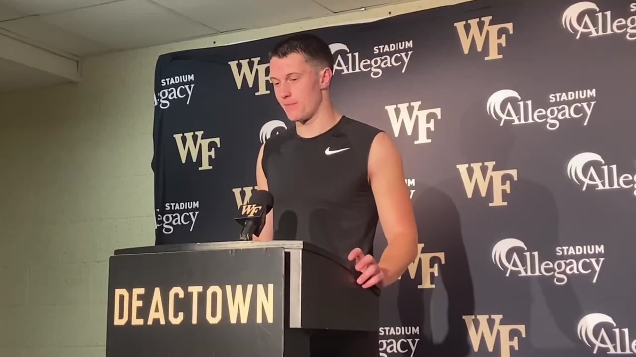 Connor Calvert talks about his game-winning kick for Wake Forest - YouTube