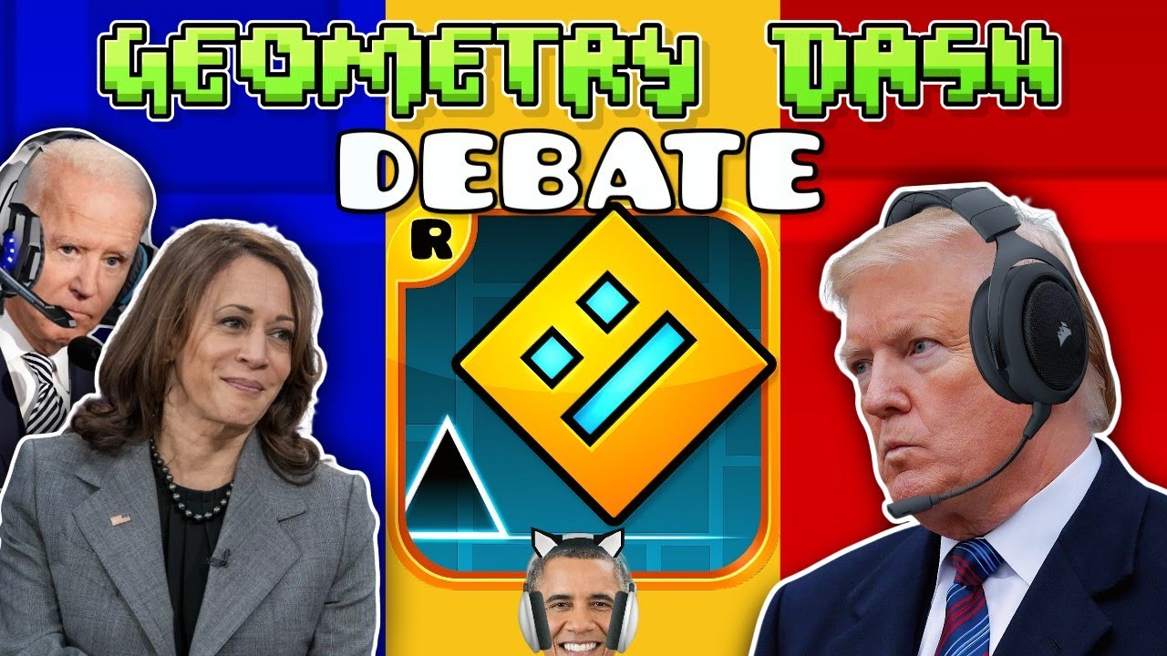 US Presidents Play Geometry Dash | Debate (Kamala, Trump, Biden, Obama ...