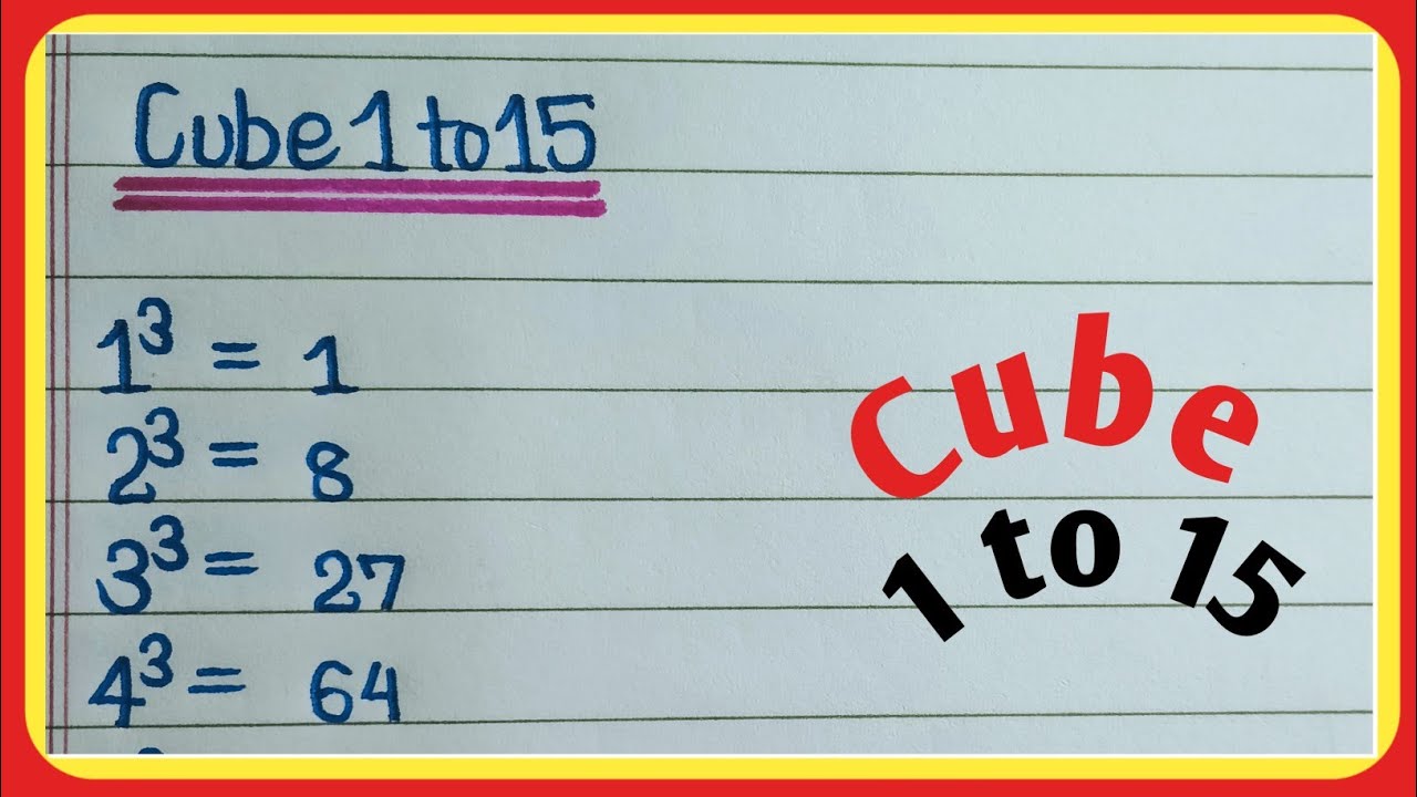 Cube 1 to 15 | 1 to 15 cube | cube 1 se 15 Tak | 1 se 15 ka cube - YouTube