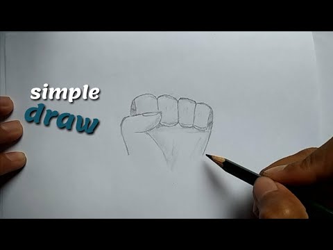 Cara menggambar tangan, mudah | how to draw hand, simple draw
