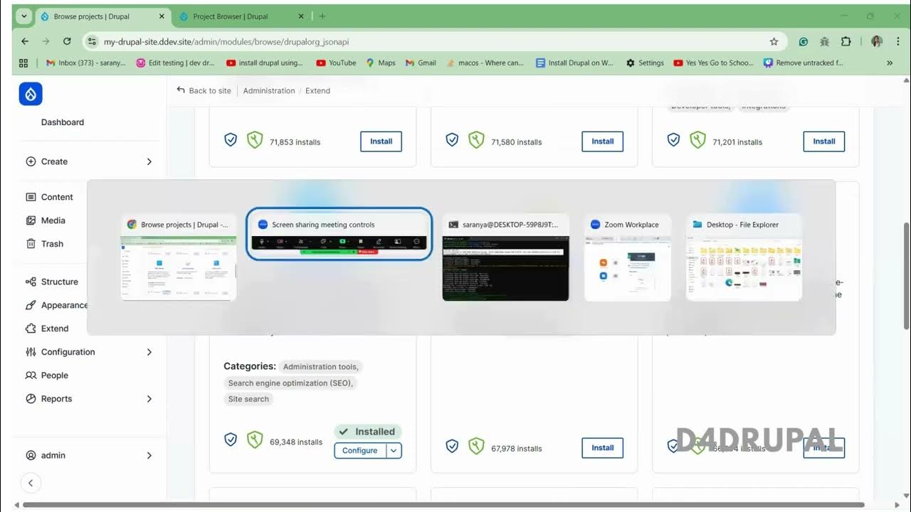 Project browser in Drupal CMS | D4Drupal - YouTube