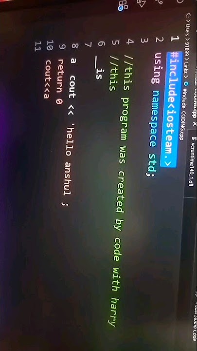 my first code #code with harry - YouTube