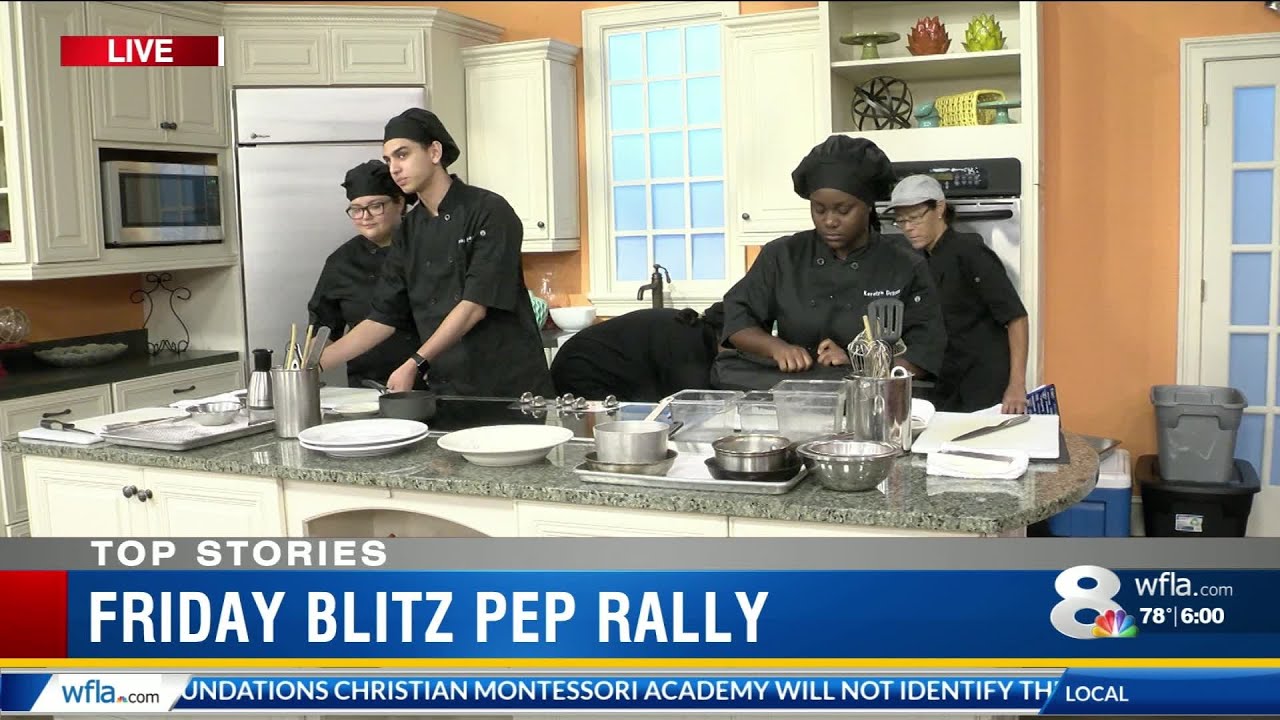 Leto High School culinary team cooks for The Blitz - YouTube