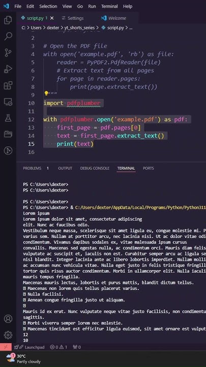 Python in 60 seconds: Automate PDF Reading with Python! - YouTube