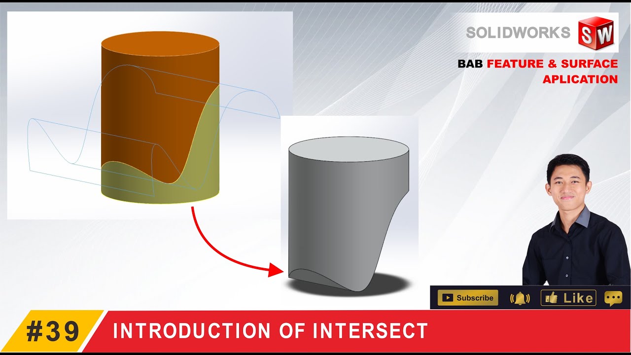 SOLIDWORKS | #39 INTRODUCTION OF INTERSECT - YouTube