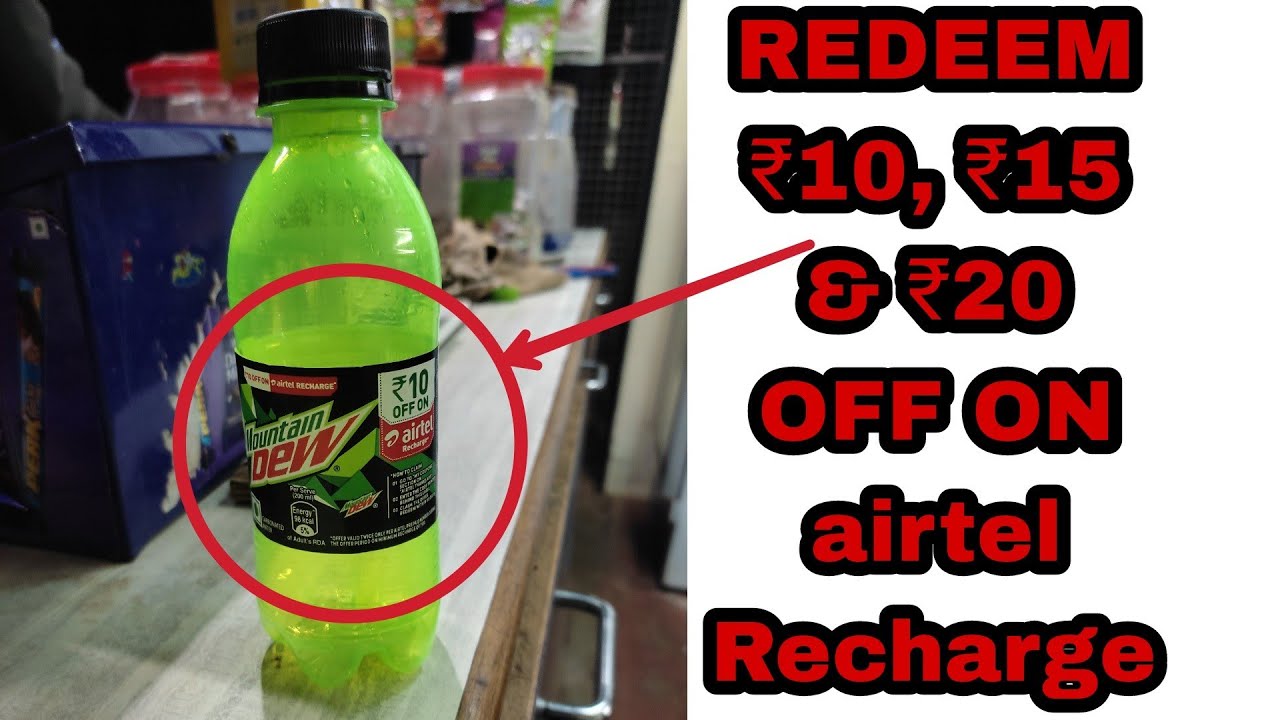 mountain dew airtel recharge | how to redeem mountain dew code - YouTube