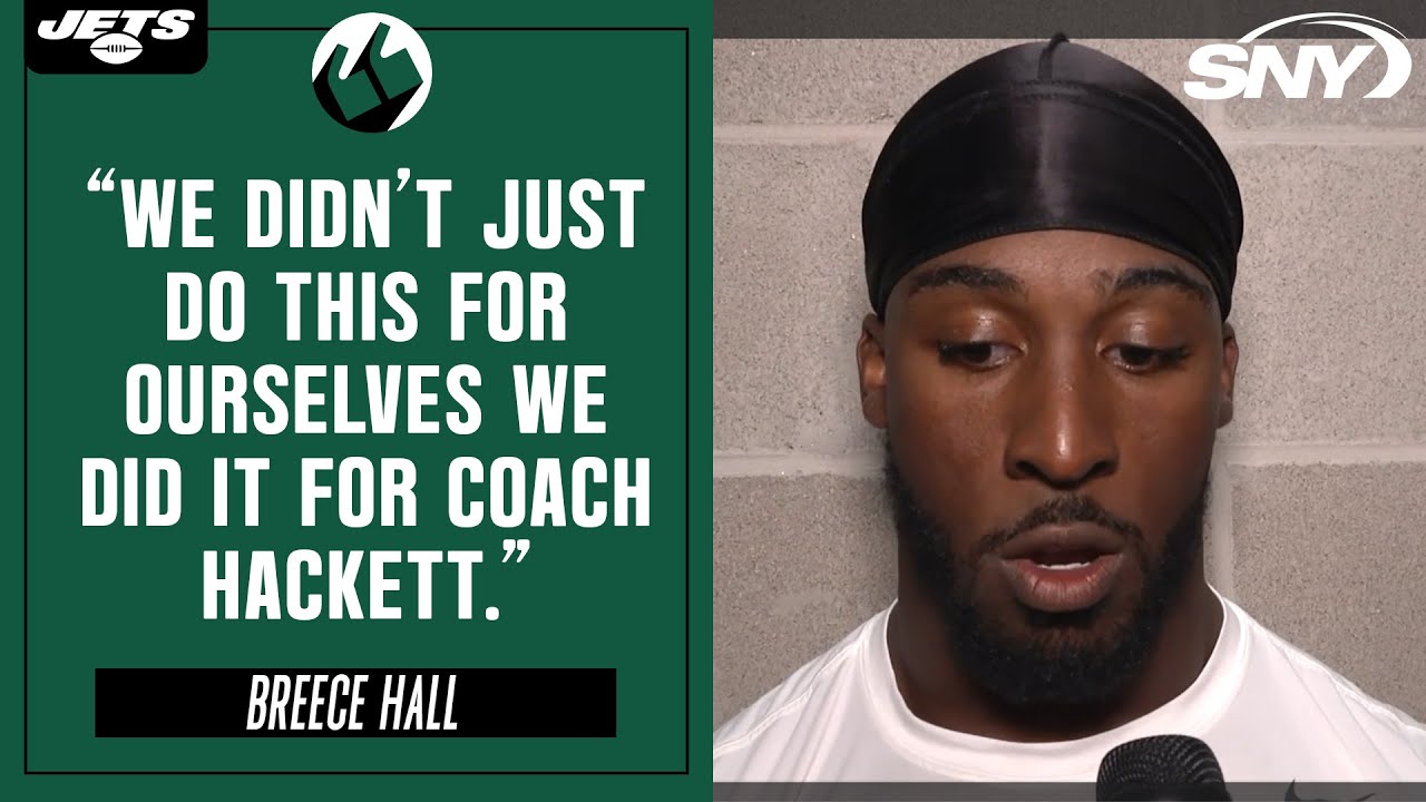 Breece Hall on his 72-yard touchdown run, stepping up for OC Nathaniel ...