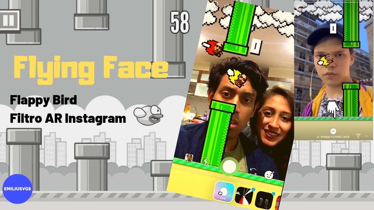 Flying Face o Flappy Face Instagram Filter - Review - YouTube