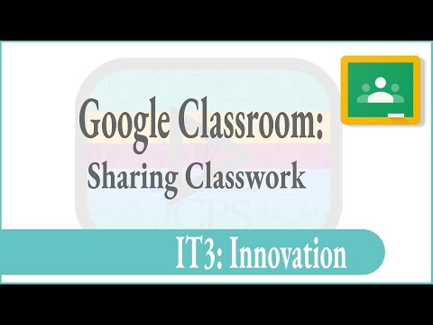 Sharing classwork in Classroom - YouTube