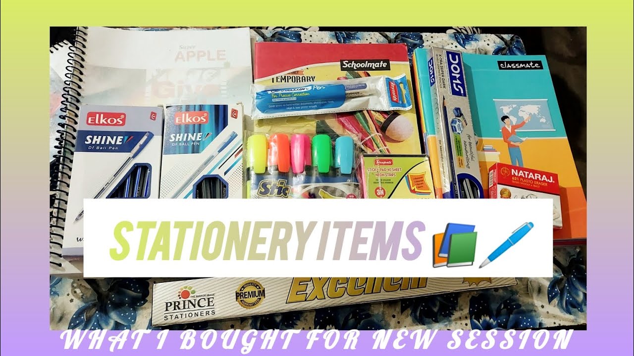 stationery items 📚🖊️ " What I bought for new session 😁" | 10th grader ...