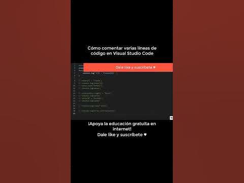 Visual Studio Code: cómo comentar varias líneas de código. - YouTube
