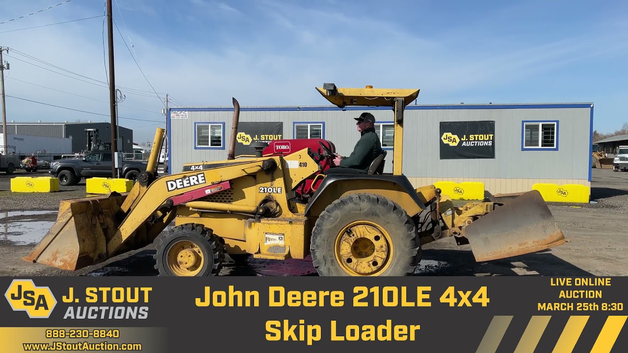 John Deere 210LE 4x4 Skip Loader - YouTube