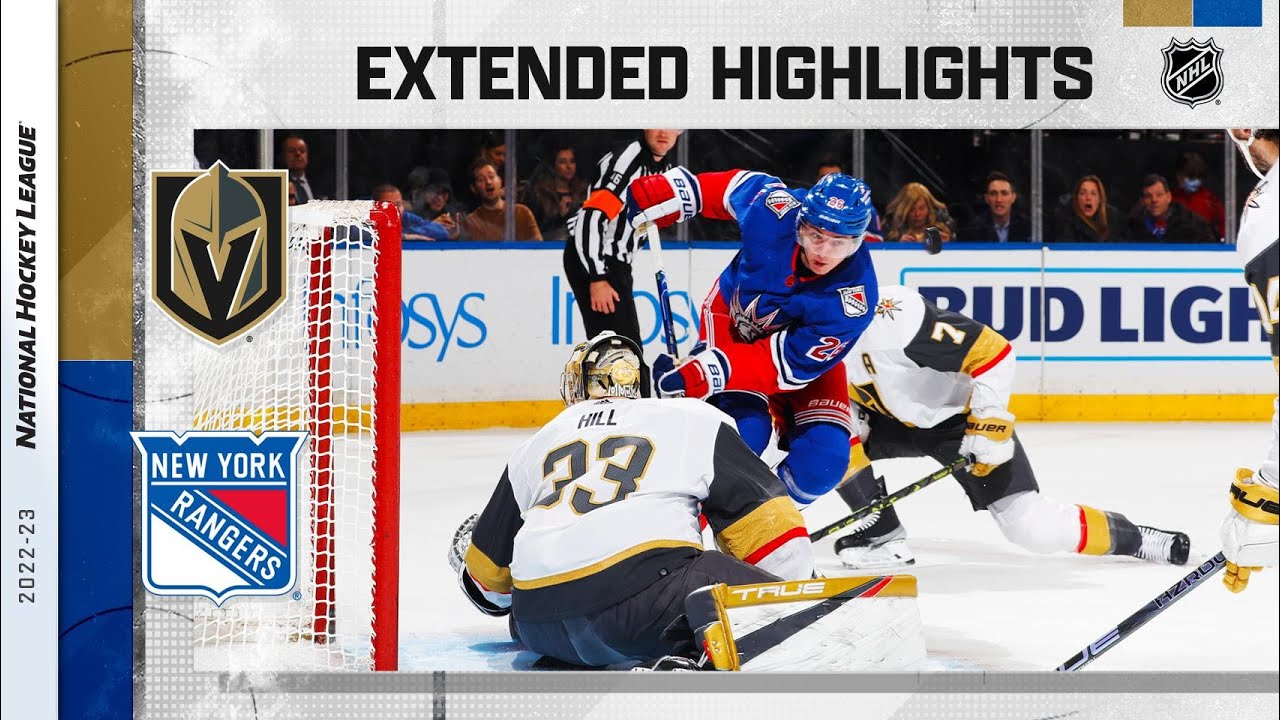 Vegas Golden Knights vs. New York Rangers Jan 27, 2023 HIGHLIGHTS - YouTube