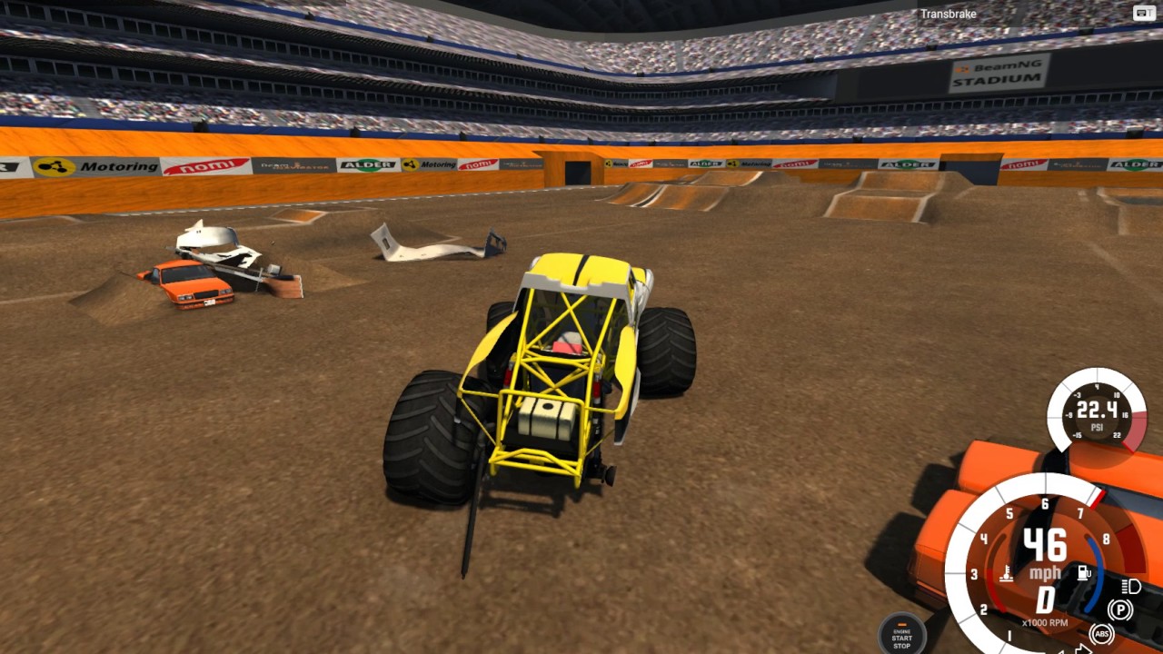 BeamNG.Drive monster jam: Custom line-up, plus bonus runs - YouTube
