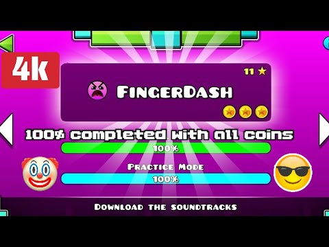 100% completed finger dash with all coins - YouTube