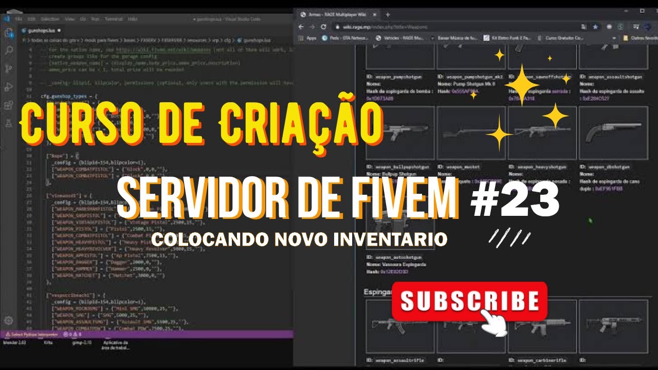 colocando novo inventario - YouTube