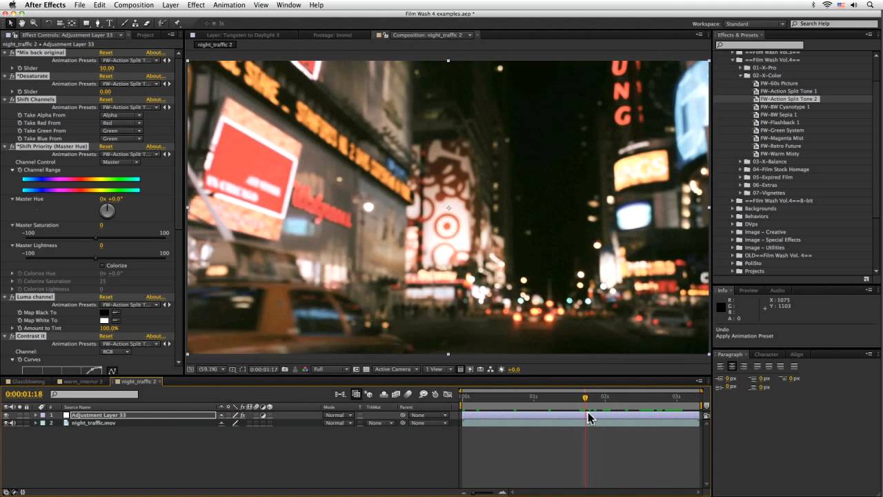 Film Wash Color Effects Vol. 4 Tutorial 02 - Mixing Vintage Looks - YouTube