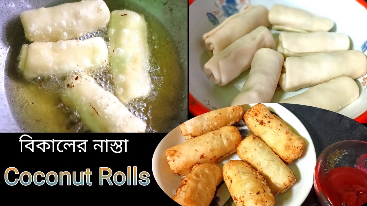 Coconut Rolls|Coconut Recipe|Coconut Rolls Recipe|Tasty Coconut Rolls ...