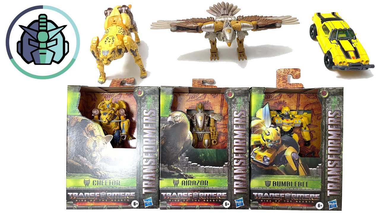 Transformers Rise of the Beasts Deluxe Class Bumblebee Cheetor Airazor ...