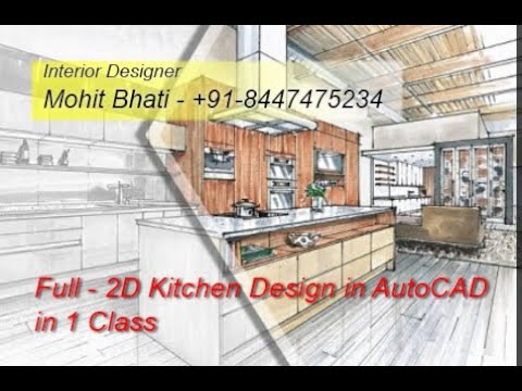 kitchen design vedio in autocad inspire cad academy youtube - YouTube